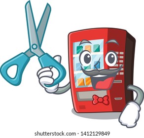 Barber Vending Machine Cartoon Shape Stock Vector (Royalty Free ...