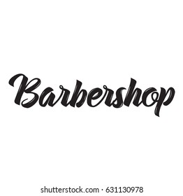 Barbershop Text Design Vector Calligraphy Typography Stock Vector ...