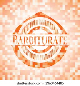 Barbiturate Orange Mosaic Emblem Background Stock Vector (Royalty Free ...