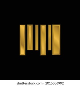 Barcode Gold Plated Metalic Icon Logo Stock Vector (Royalty Free ...