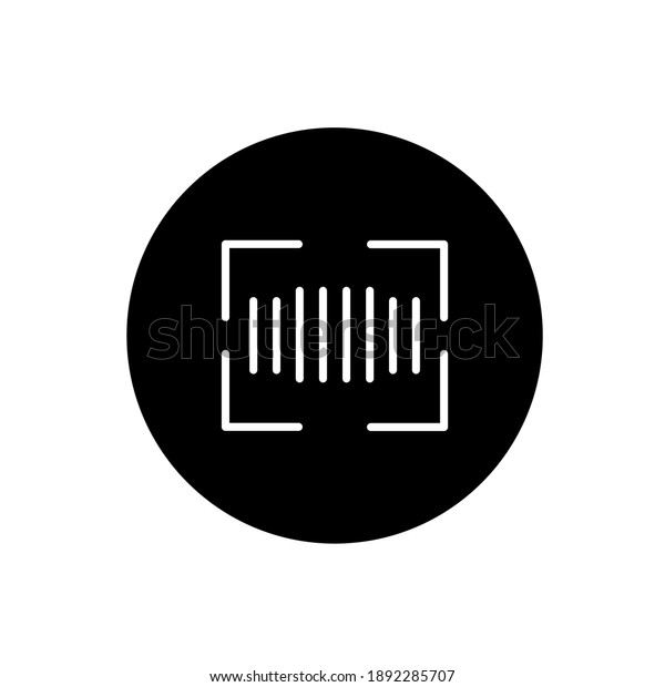 Barcode Icon Black Circular Style Barcode Stock Vector (Royalty Free ...