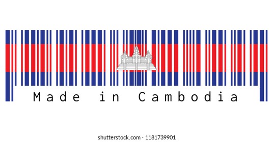 Barcode Set Color Cambodia Flag Blue Stock Vector (Royalty Free ...