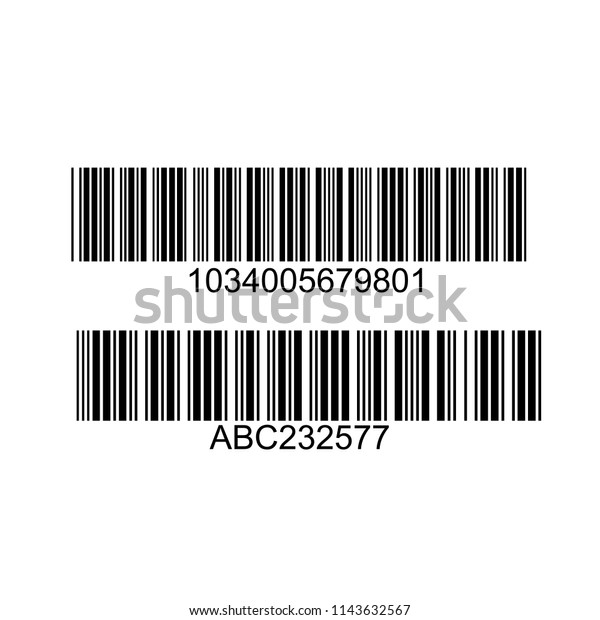Barcode Square Label On White Background Stock Vector (Royalty Free ...