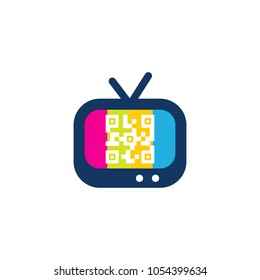 Barcode Tv Logo Icon Design Stock Vector (Royalty Free) 1054399634 ...