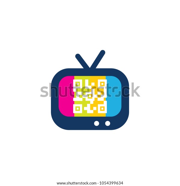 Barcode Tv Logo Icon Design Stock Vector (Royalty Free) 1054399634 ...