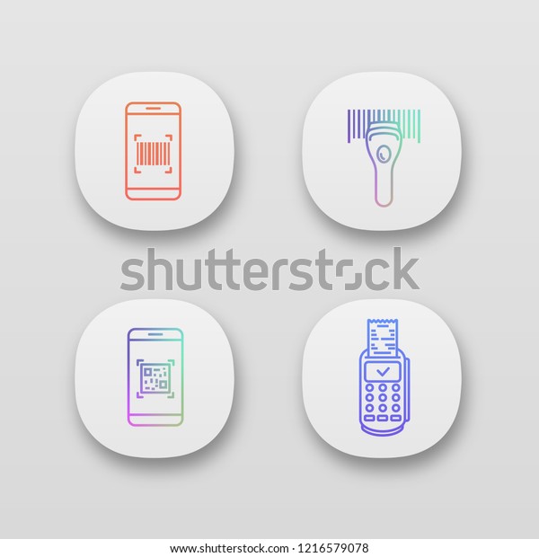 Barcodes App Icons Set Uiux User Stock Vector (Royalty Free) 1216579078 | Shutterstock