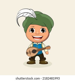 Bard Man Cartoon Character Vector Art Stock Vector (Royalty Free ...