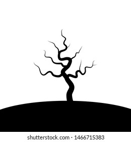 Bare Tree Shadow Black Color Background Stock Vector (Royalty Free ...