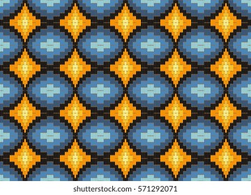 Bargello Seamless Pattern Florentine Italian Ornament Stock Vector ...