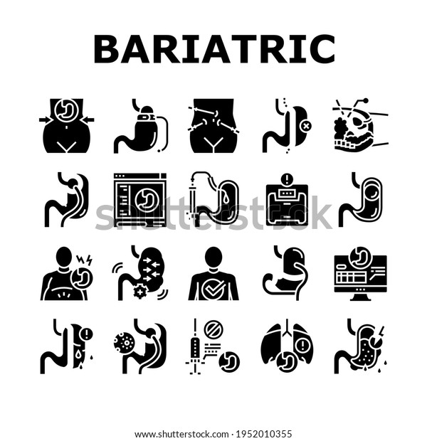 Bariatric Surgery Collection Icons Set Vector Stock Vector (Royalty ...