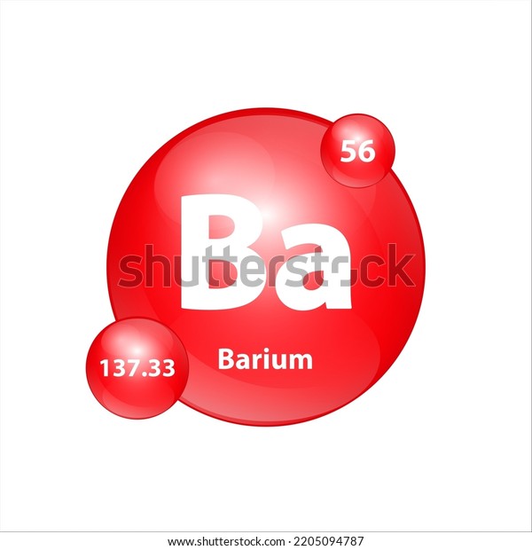 Barium Ba Icon Structure Chemical Element Stock Vector (Royalty Free ...