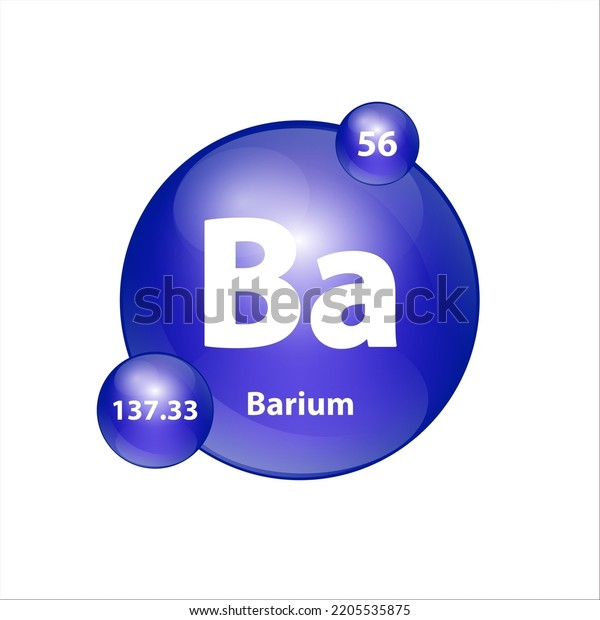 Barium Ba Icon Structure Chemical Element Stock Vector (Royalty Free ...