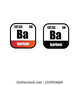 Barium Chemical Element Atomic Number Ba Stock Vector (Royalty Free ...