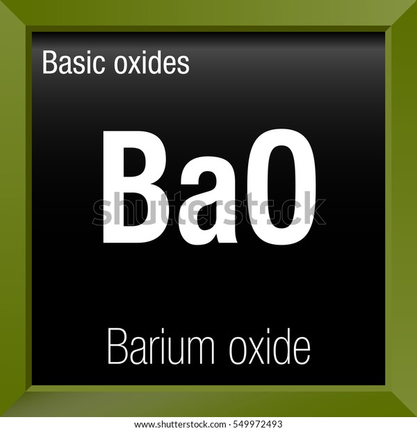 Barium Oxide Chemical Formula Inside Green Stock Vector (Royalty Free ...