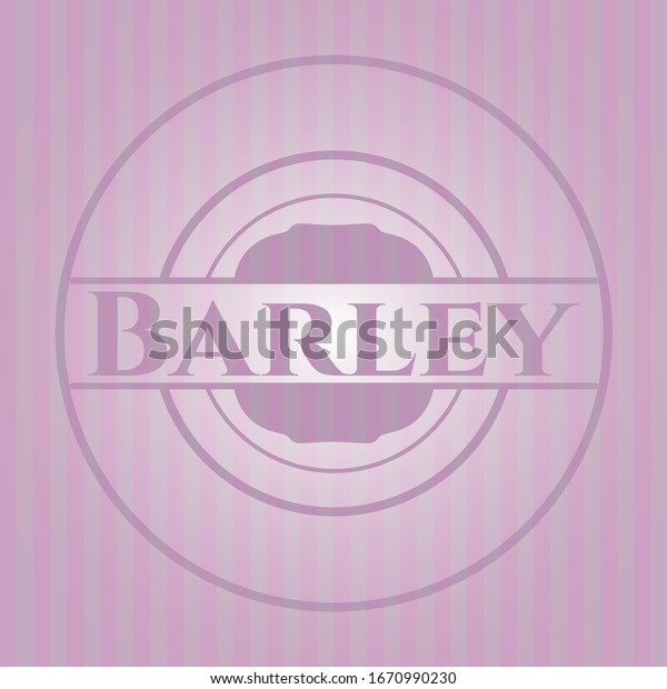 Barley Badge Pink Background Vector Illustration Stock Vector (Royalty ...