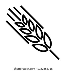 Barley Vector Outline Icon Stock Vector (Royalty Free) 1022366716