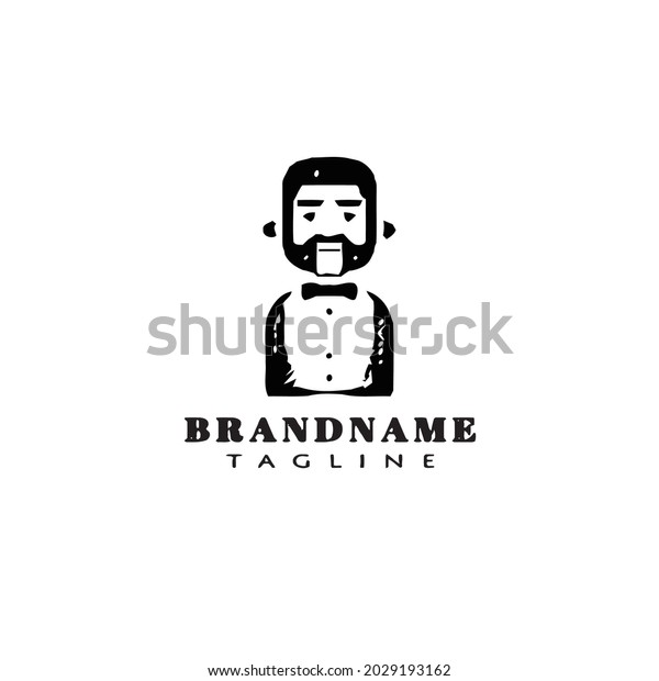Barman Cartoon Logo Icon Design Template Stock Vector (Royalty Free ...