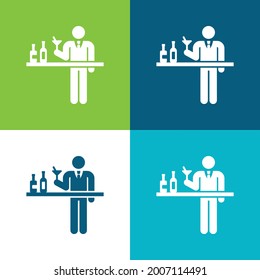 Barman Flat Four Color Minimal Icon Stock Vector (Royalty Free) 2007114491 | Shutterstock