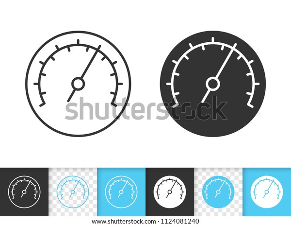 Barometer black linear and silhouette icons. Thin line sign of meter ...