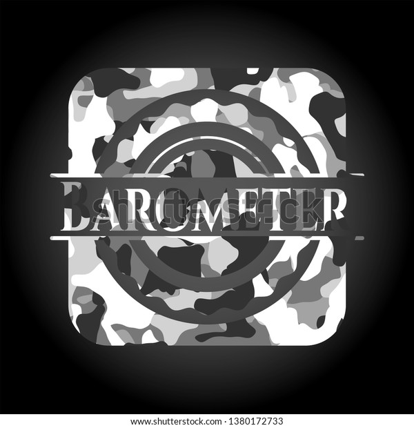 Barometer On Grey Camouflage Texture Stock Vector (Royalty Free ...