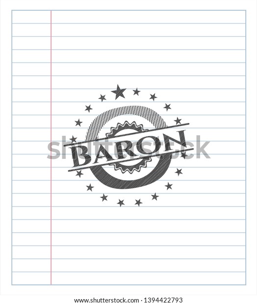 Baron Emblem Draw Pencil Effect Vector Stock Vector (Royalty Free ...