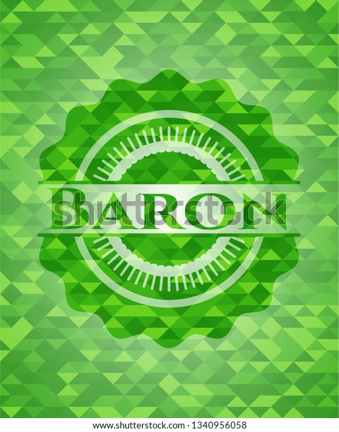 Baron Green Emblem Triangle Mosaic Background Stock Vector (Royalty ...