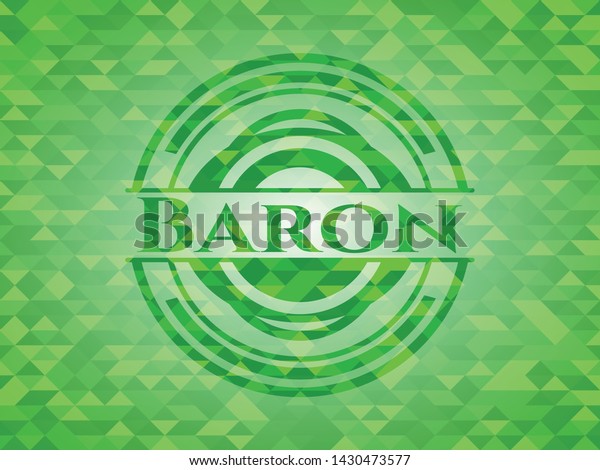 Baron Green Emblem Triangle Mosaic Background Stock Vector (Royalty ...