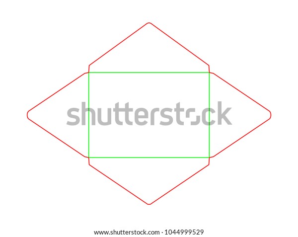 Baronial Envelope C6 Size Die Cut Stock Vector (Royalty Free) 1044999529