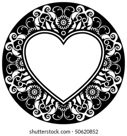 Baroque Heart Design Vector Image Stock Vector (Royalty Free) 50620852 ...