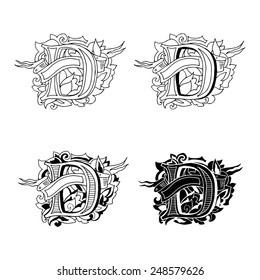 Baroque Letters Alphabet Upper Case Letters 스톡 벡터(로열티 프리) 248579626 ...