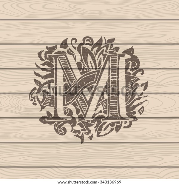 Baroque Letters Alphabet Upper Case Letters Stock Vector (Royalty Free ...