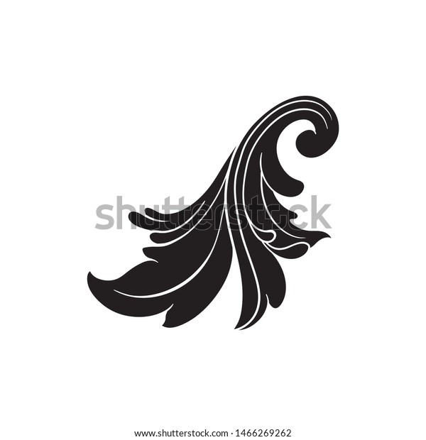 Baroque Ornament Filigree Vector Format Design Stock Vector (Royalty ...