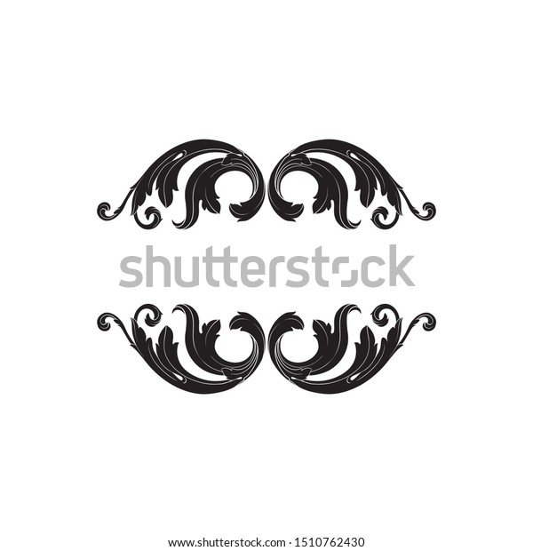 Baroque Ornament Filigree Vector Format Design Stock Vector (Royalty ...