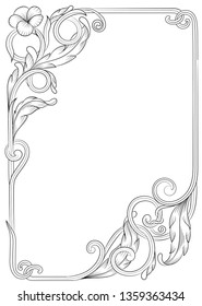 Baroque Paper Template Background Stock Vector (Royalty Free ...