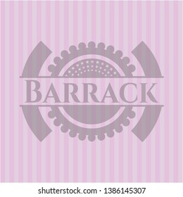Barrack Pink Emblem Retro Vector Illustration Stock Vector (Royalty ...