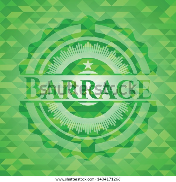 Barrage Green Emblem Triangle Mosaic Background Stock Vector (Royalty ...
