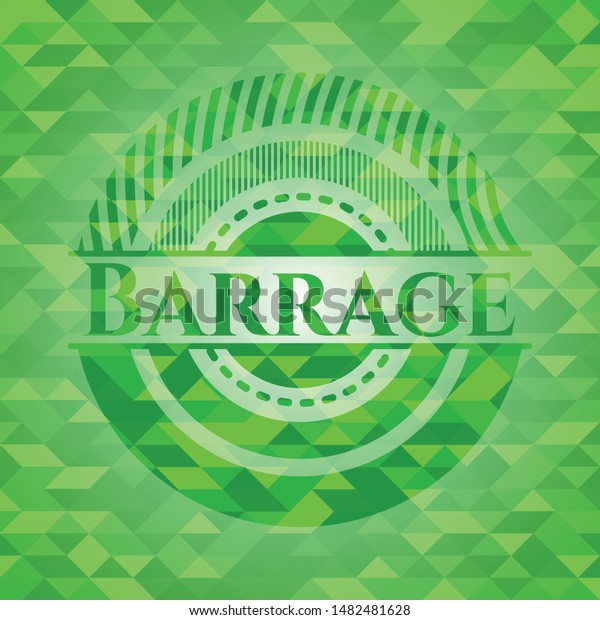 Barrage Green Emblem Triangle Mosaic Background Stock Vector (Royalty ...
