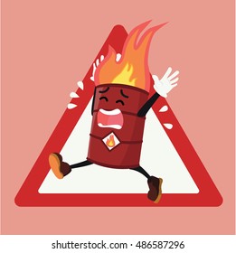 Barrel Flammable Warning Sign Stock Vector (Royalty Free) 486587296 ...