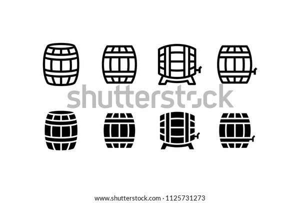 Barrel Icon Design Vector Symbol Set Stock Vector (Royalty Free ...