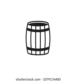 Wooden Barrel Logo Simple Black Symbol Stock Illustration 317243420 ...