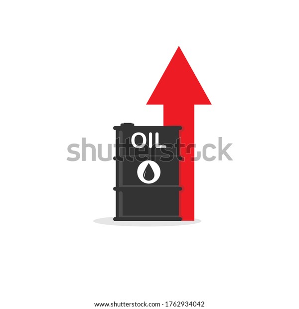Barrel Labeled Oil Arrow Simple Color Stock Vector (Royalty Free ...
