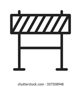 Barricade Warning Barrier Icon Vector Image Stock Vector (Royalty Free ...