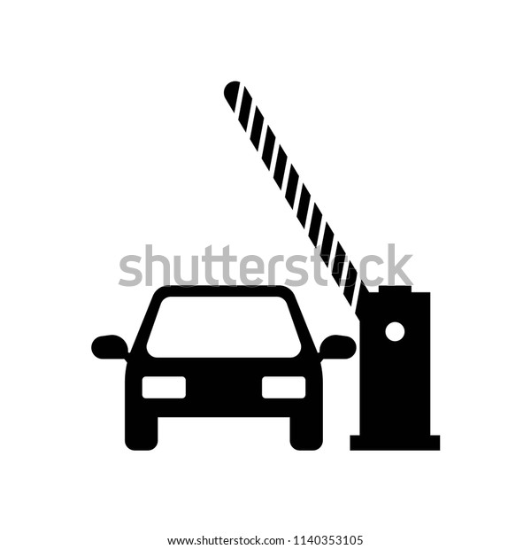 Barrier 및 Car 아이콘 벡터 아이콘단순 스톡 벡터(로열티 프리) 1140353105