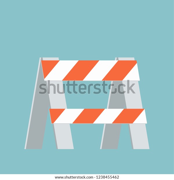 Barrier Cartoon Vector Free Space Text 스톡 벡터(로열티 프리) 1238455462 ...