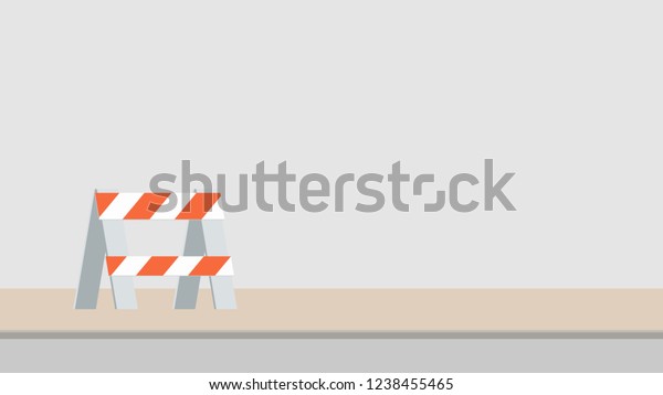 Barrier Cartoon Vector Free Space Text Stock Vector (Royalty Free ...