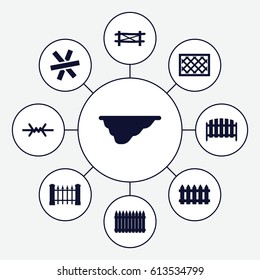 Barrier Icons Set Set 9 Barrier Stock Vector (Royalty Free) 599025233