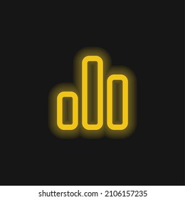 Bars Graphic Outline Yellow Glowing Neon Stock Vector (Royalty Free ...