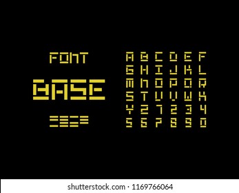 Base Font Vector Alphabet Letters Numbers: เวกเตอร์สต็อก (ปลอดค่า ...