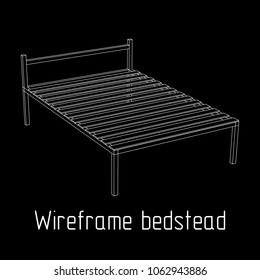 Base Orthopedic Bed Wireframe Low Poly Stock Vector (Royalty Free ...