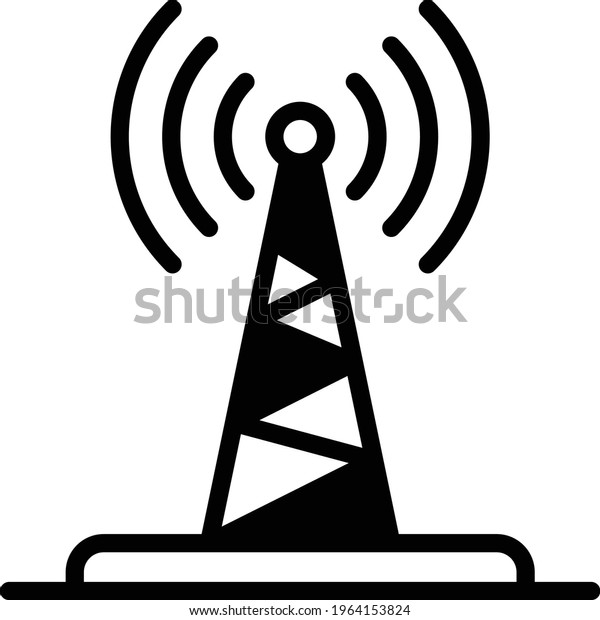 Base Station Concept Communication Tower Pylon Stock Vector (Royalty ...